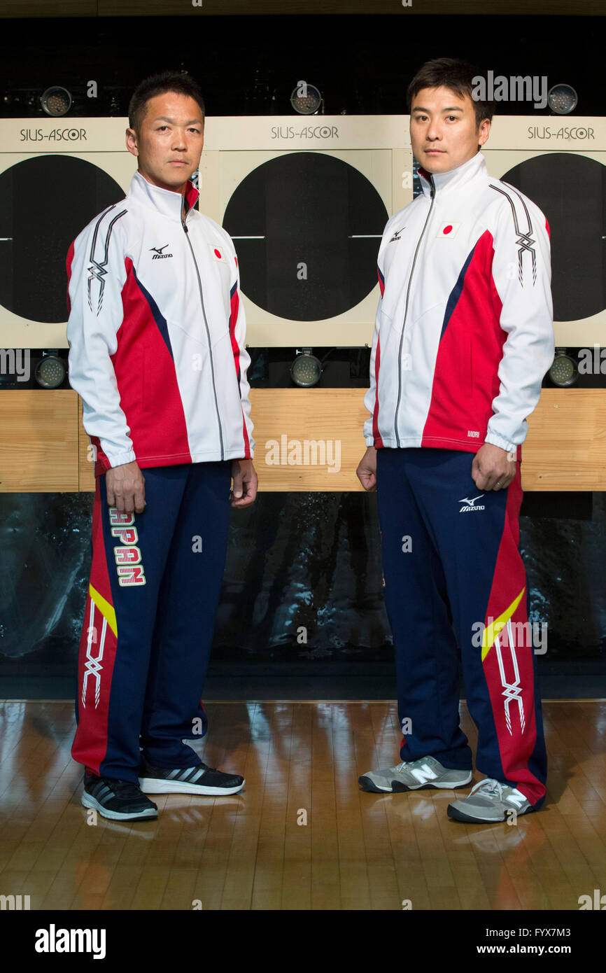 JISS, Tokyo, Japan. 28th Apr, 2016. Teruyoshi Akiyama, X‰h‘¾/Eita Mori ...