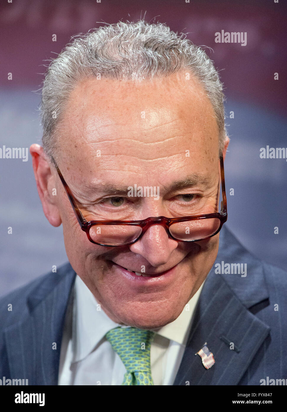 United States Senator Chuck Schumer (Democrat of New York) appears at a ...