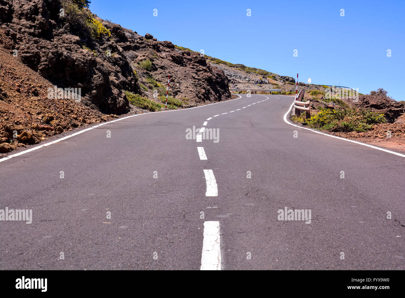 Long Lonely Road Stock Photo - Alamy