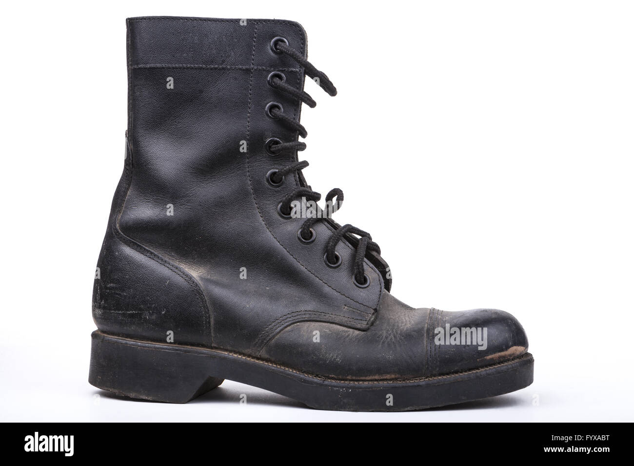 Black leather marching boots hi-res stock photography and images - Alamy