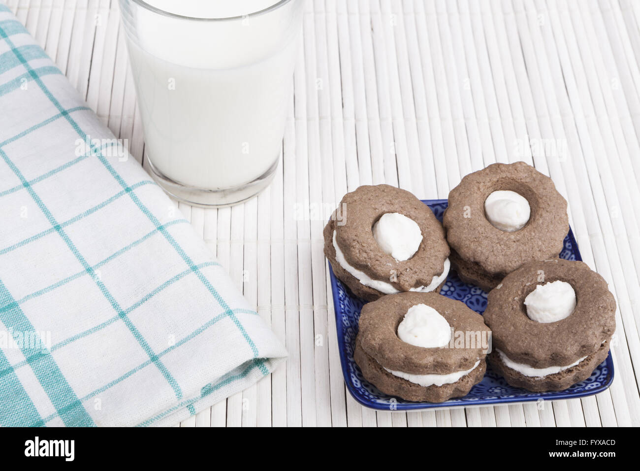 Milk and Cookies Stock Photo - Alamy