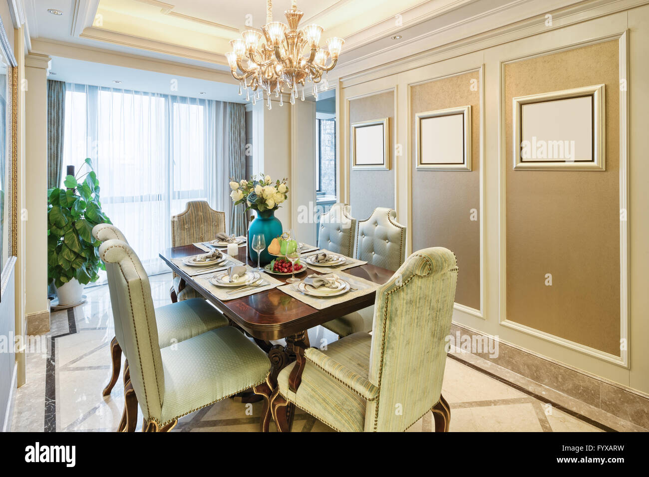 interior of modern dining room Stock Photo - Alamy
