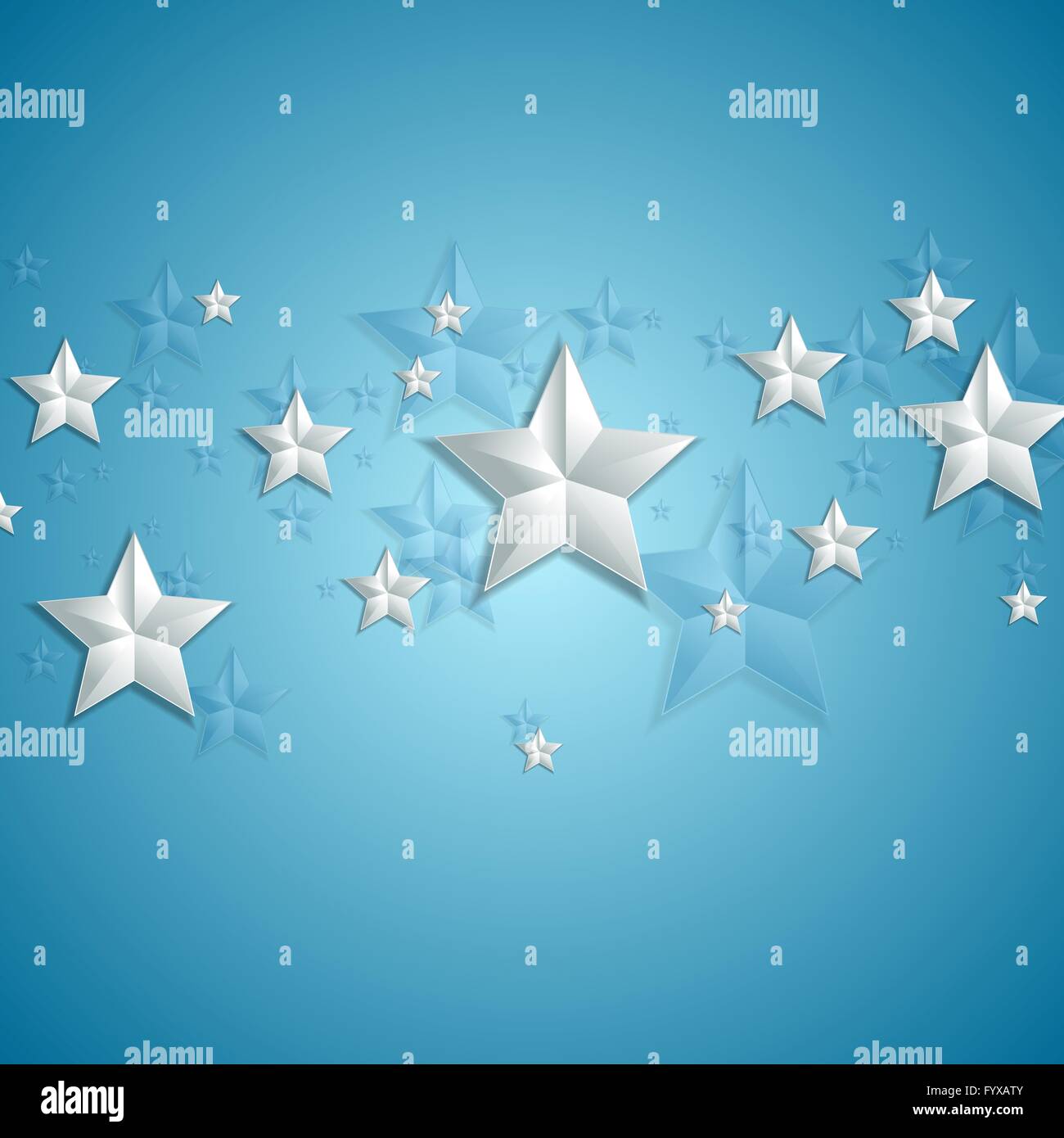 Grey stars on blue background Stock Photo - Alamy