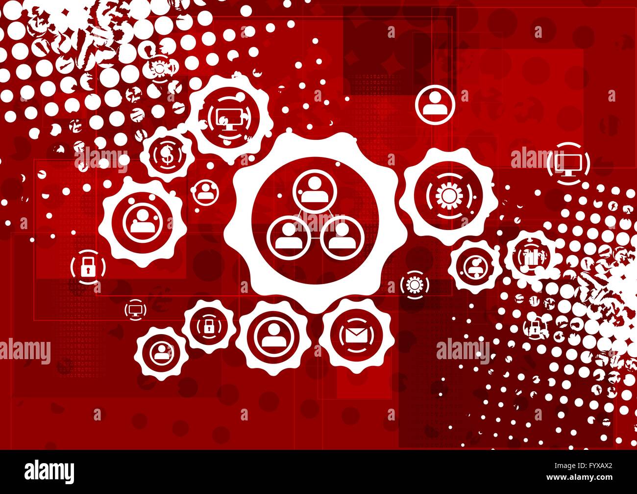 Red grunge hi-tech background Stock Photo - Alamy