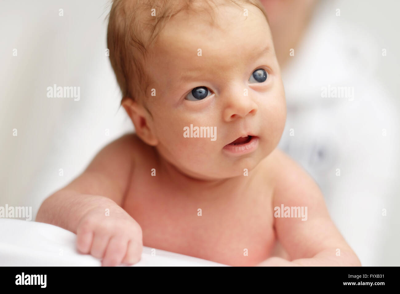 One month old newborn baby with mother Stock Photo - Alamy