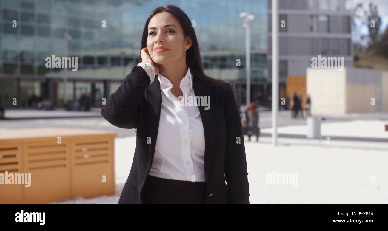 Beautiful woman waiting someone hi-res stock photography and images - Alamy