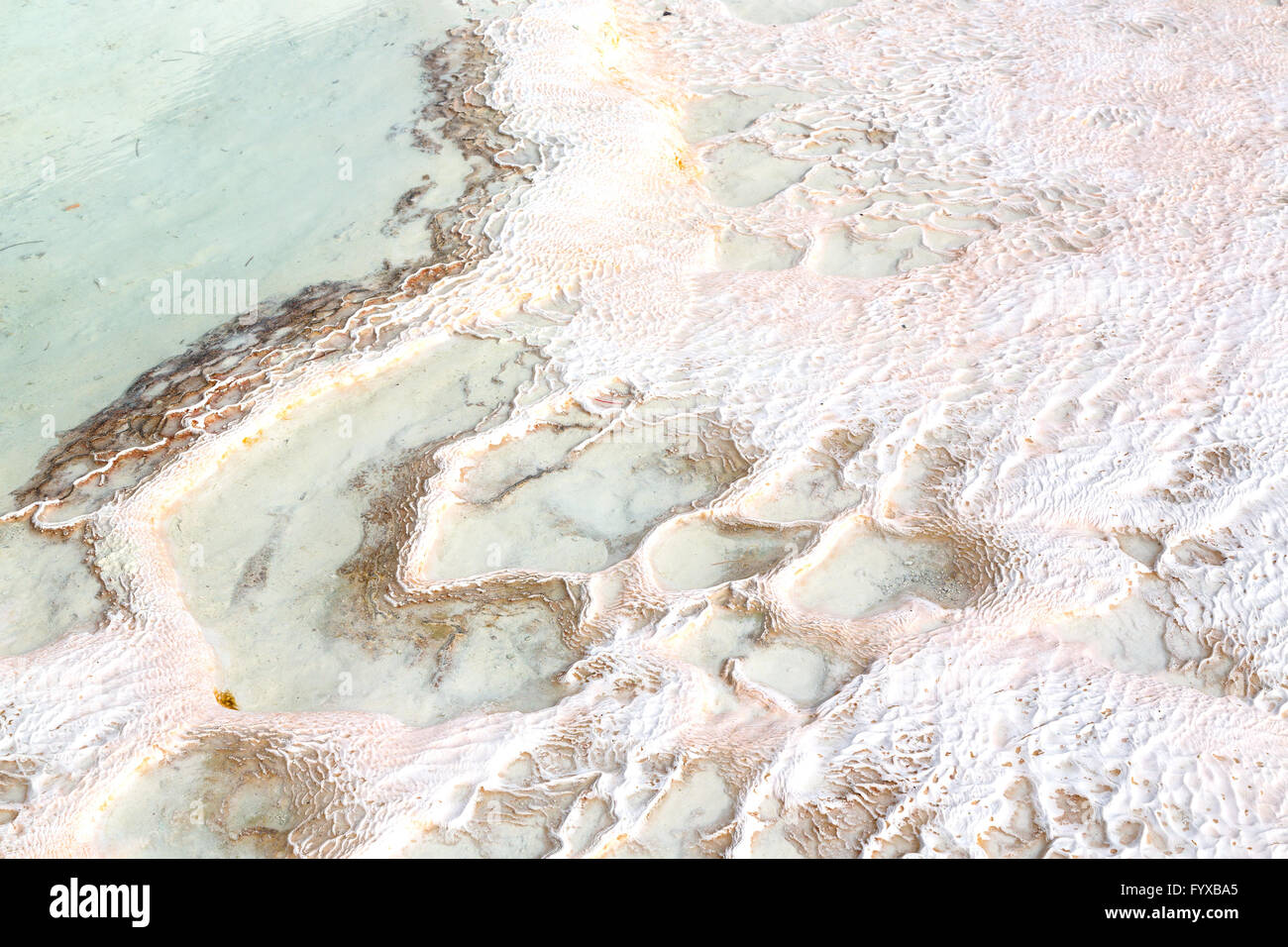 abstract in pamukkale turkey calcium bath water Stock Photo - Alamy