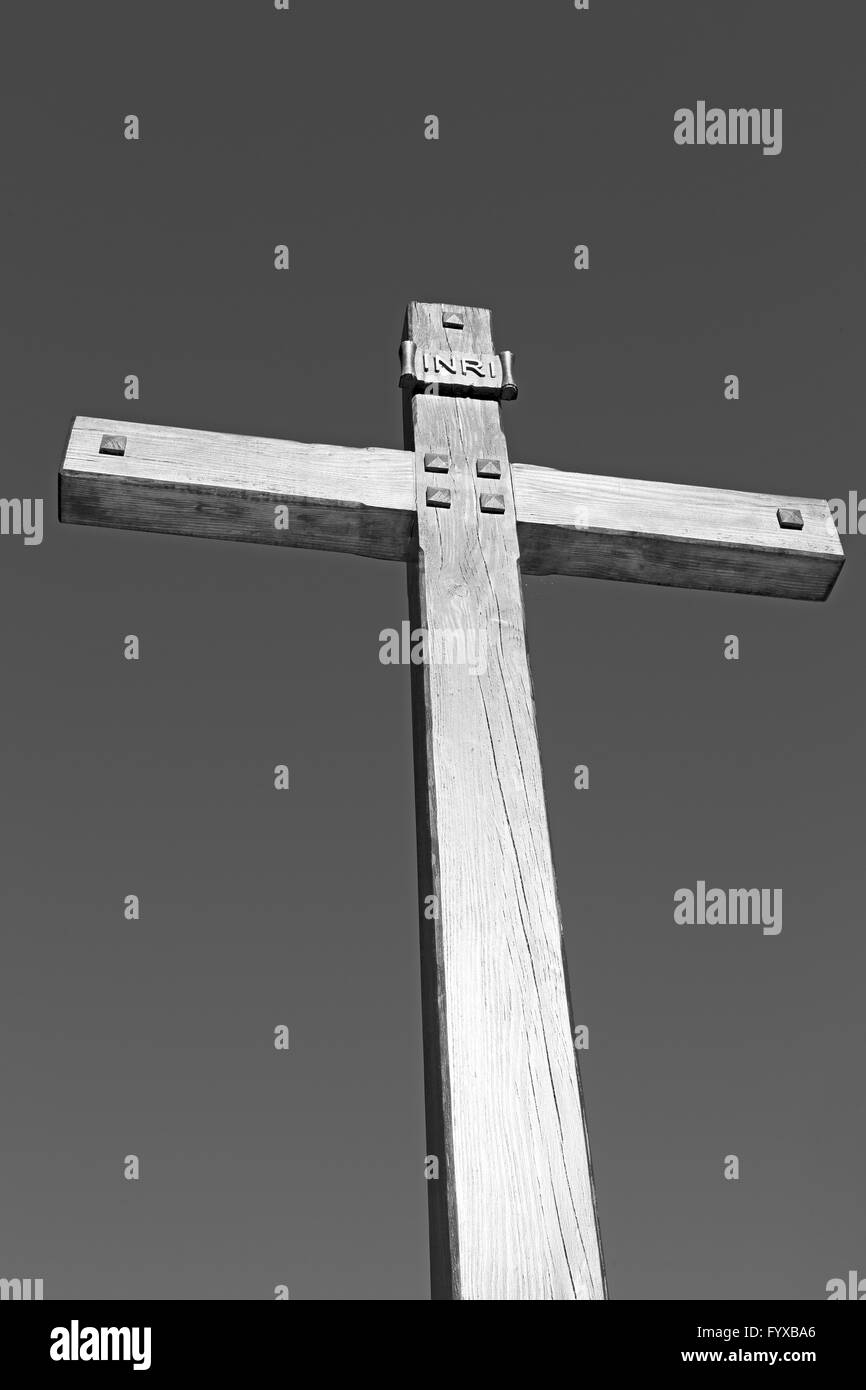 catholic abstract sacred cross in italy europe and the sky background ...