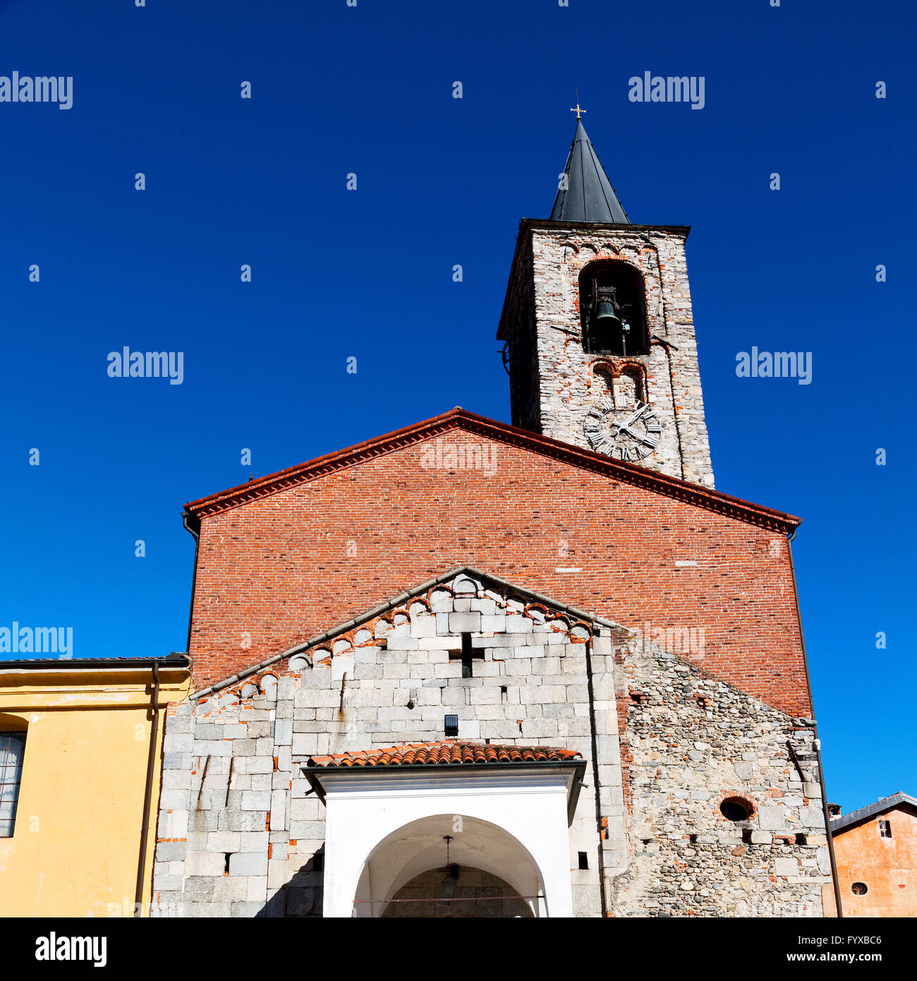 europe old christian ancient in italy milan religion and sunlight Stock ...