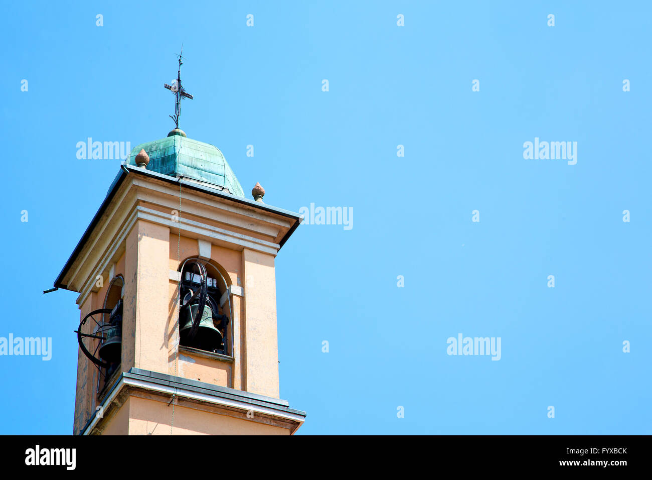 ancien clock in italy and bell Stock Photo - Alamy