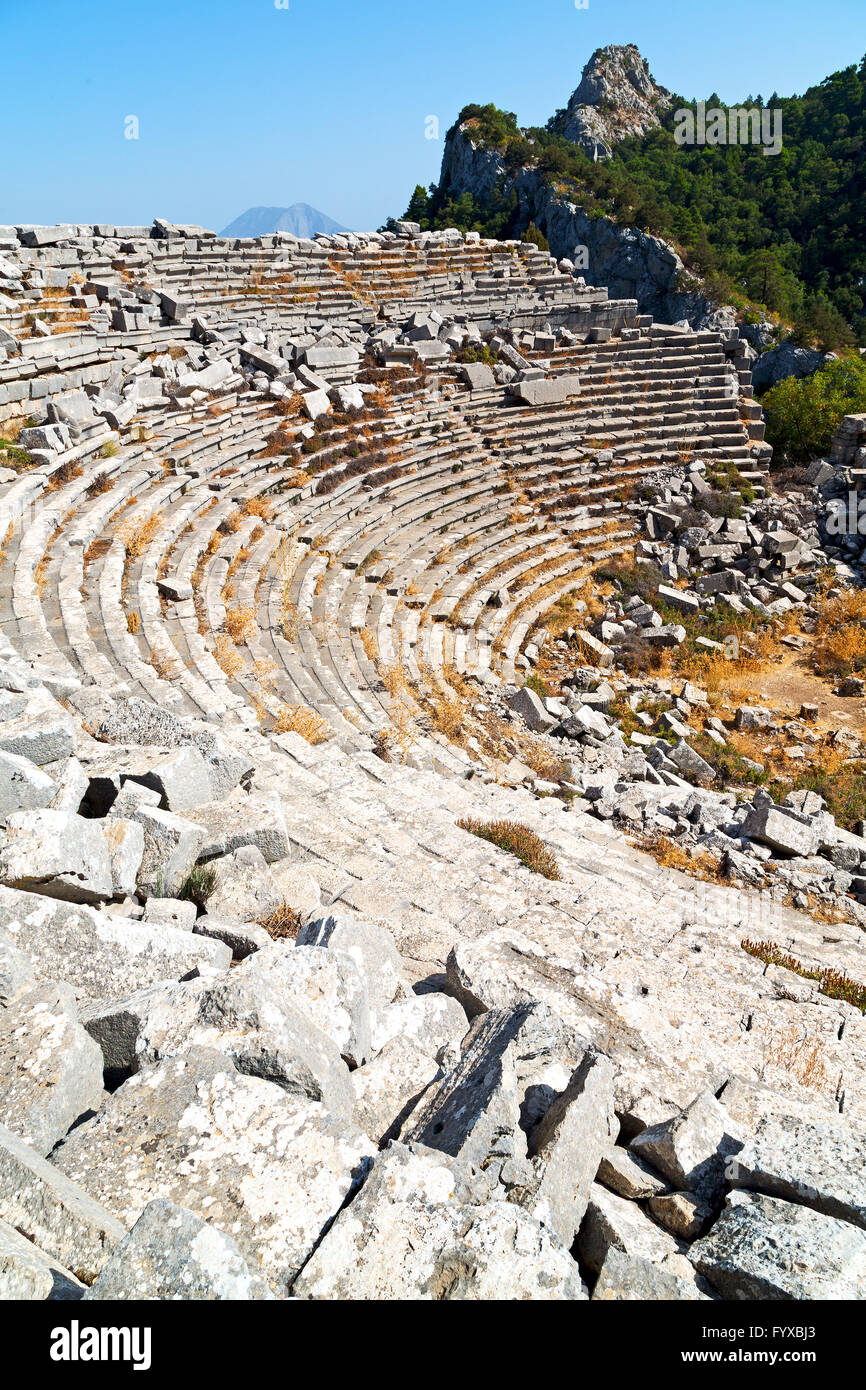 the old temple theatre sky and ruins Stock Photo - Alamy