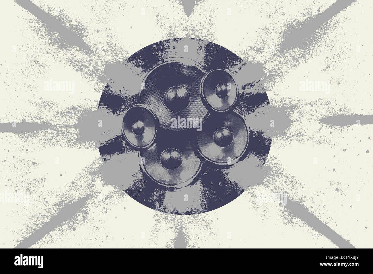 High contrast music speakers Stock Photo - Alamy