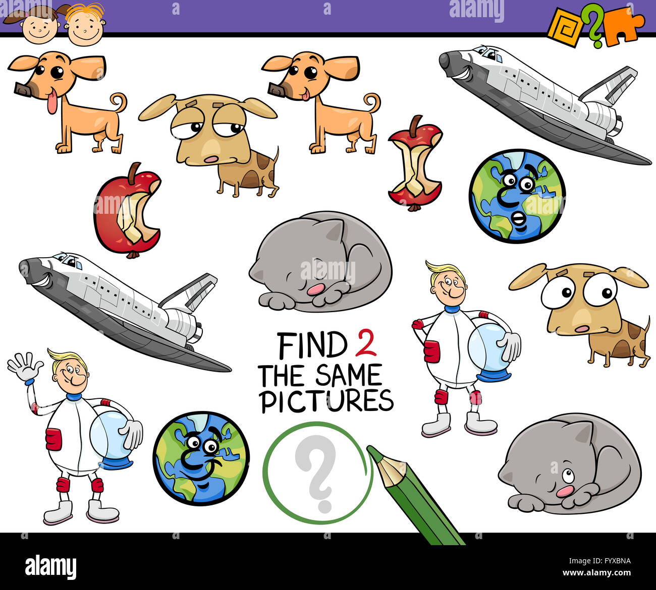 preschool task for children Stock Photo - Alamy