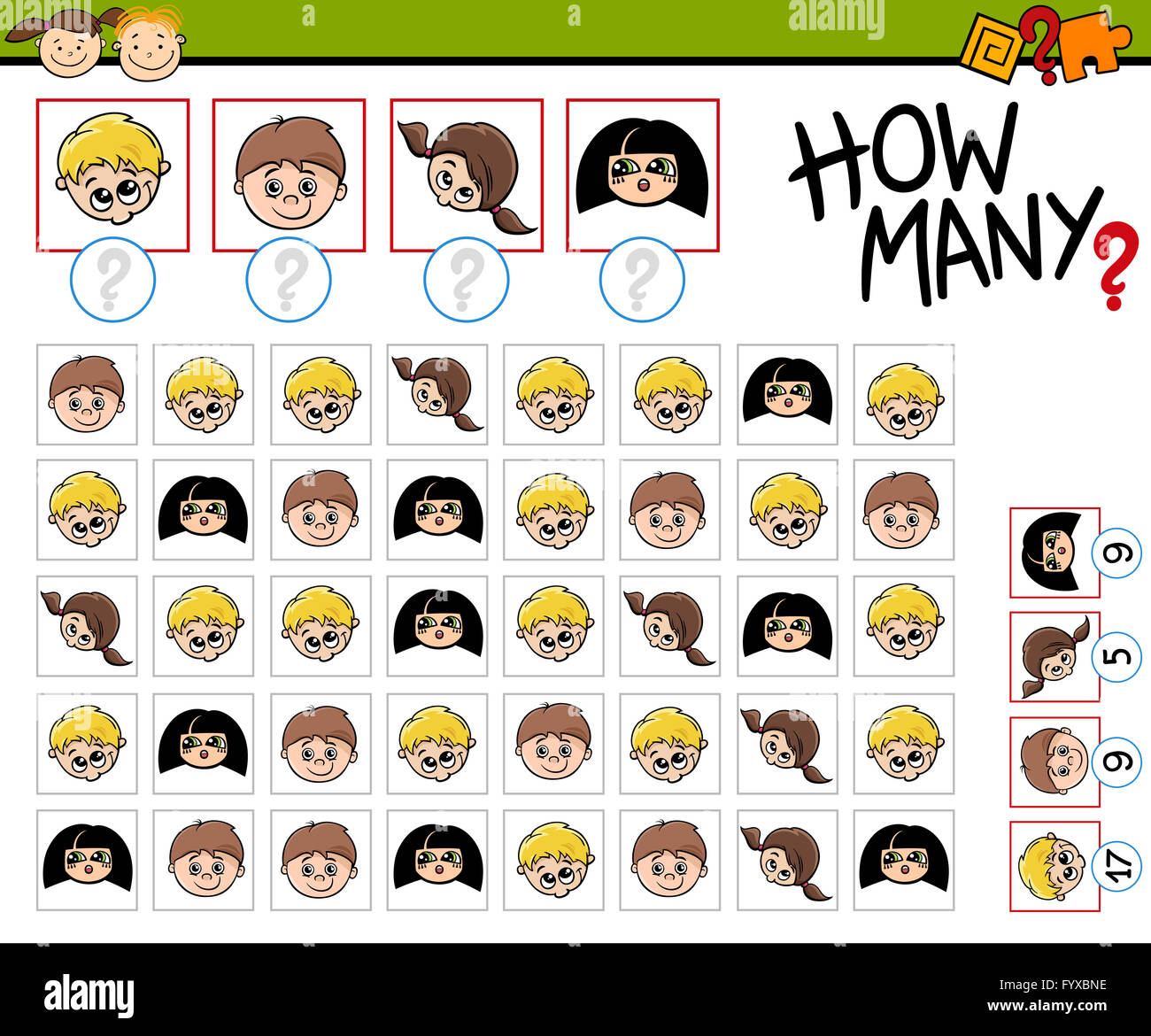 counting task for children Stock Photo - Alamy