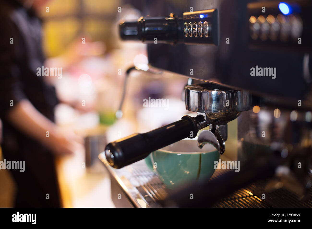 waiter serving in modern cafe Stock Photo - Alamy