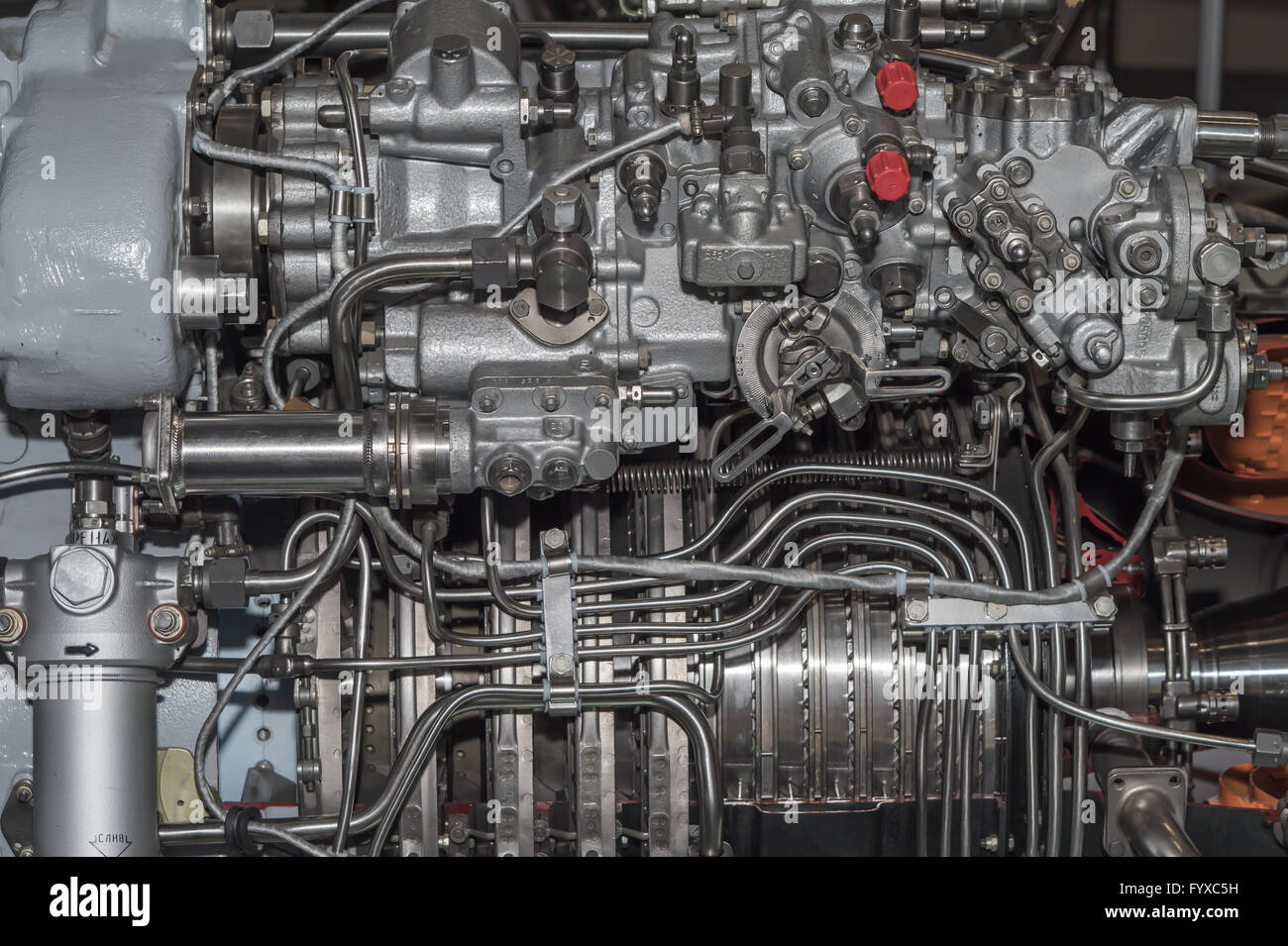 Detailed exposure of a turbo jet engine Stock Photo - Alamy