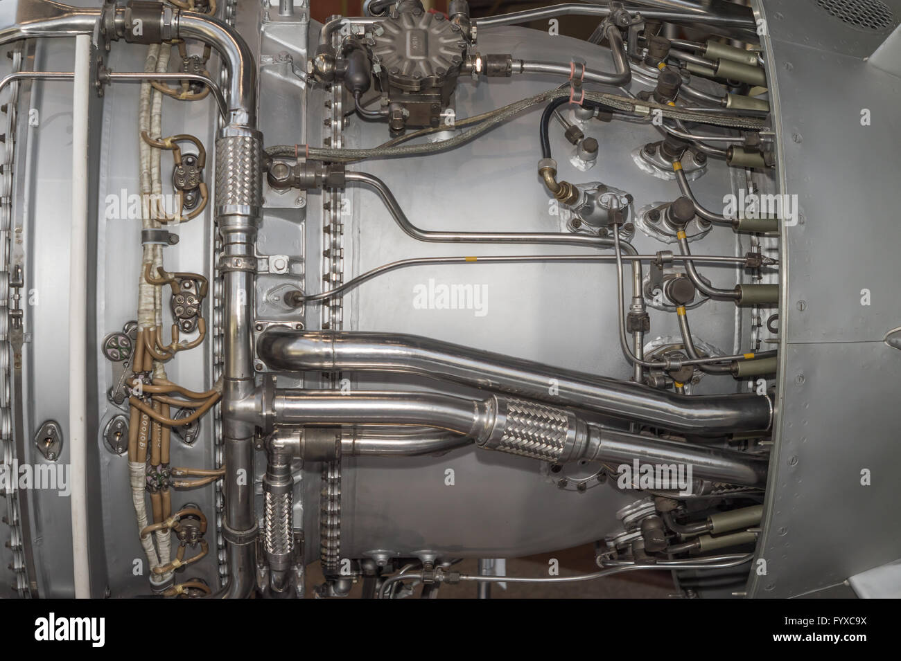Detailed exposure of a turbo jet engine Stock Photo - Alamy