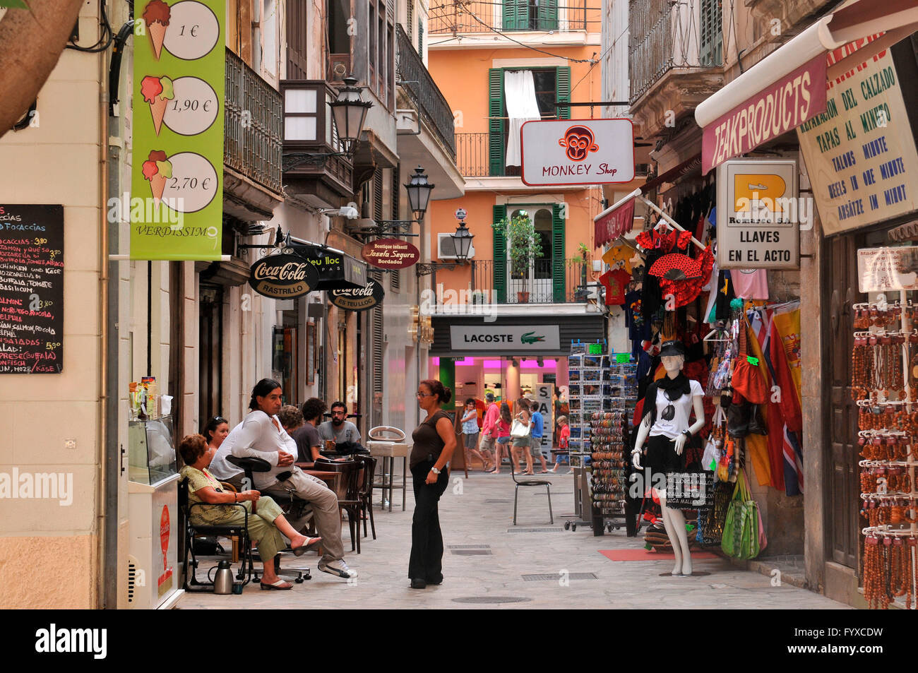 Old part of town, Palma de Mallorca, Mallorca, Spain Stock Photo - Alamy