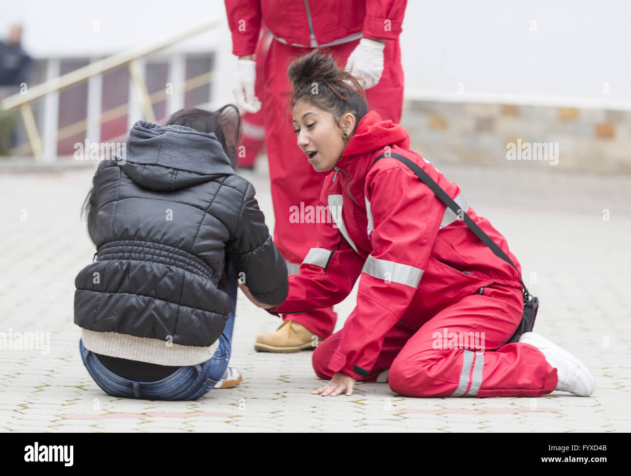 Red cross rescue earthquake hi-res stock photography and images - Alamy