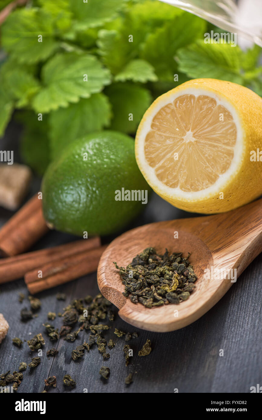 berries tea composition Stock Photo - Alamy