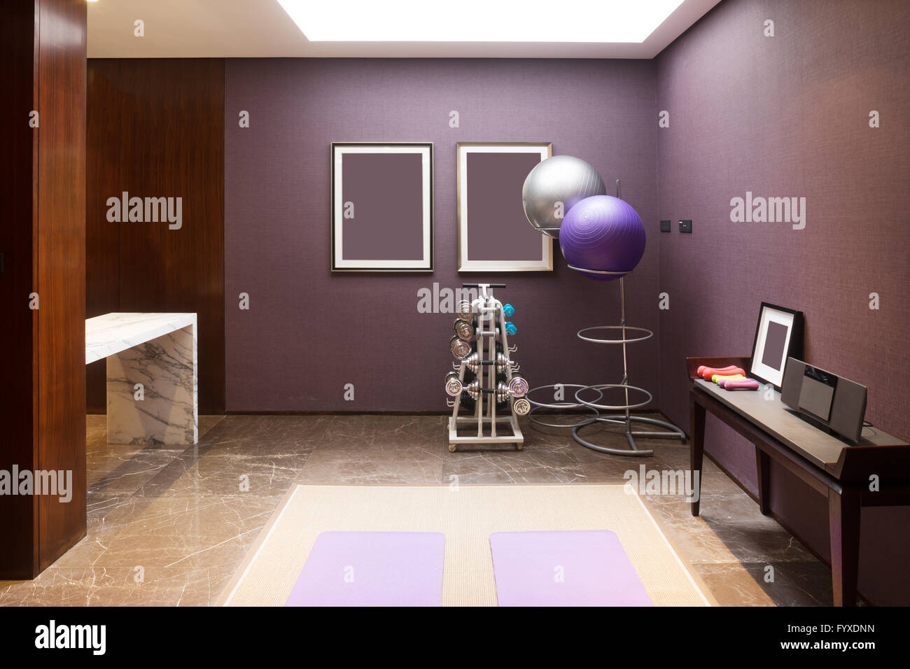 interior of modern exercise room Stock Photo - Alamy