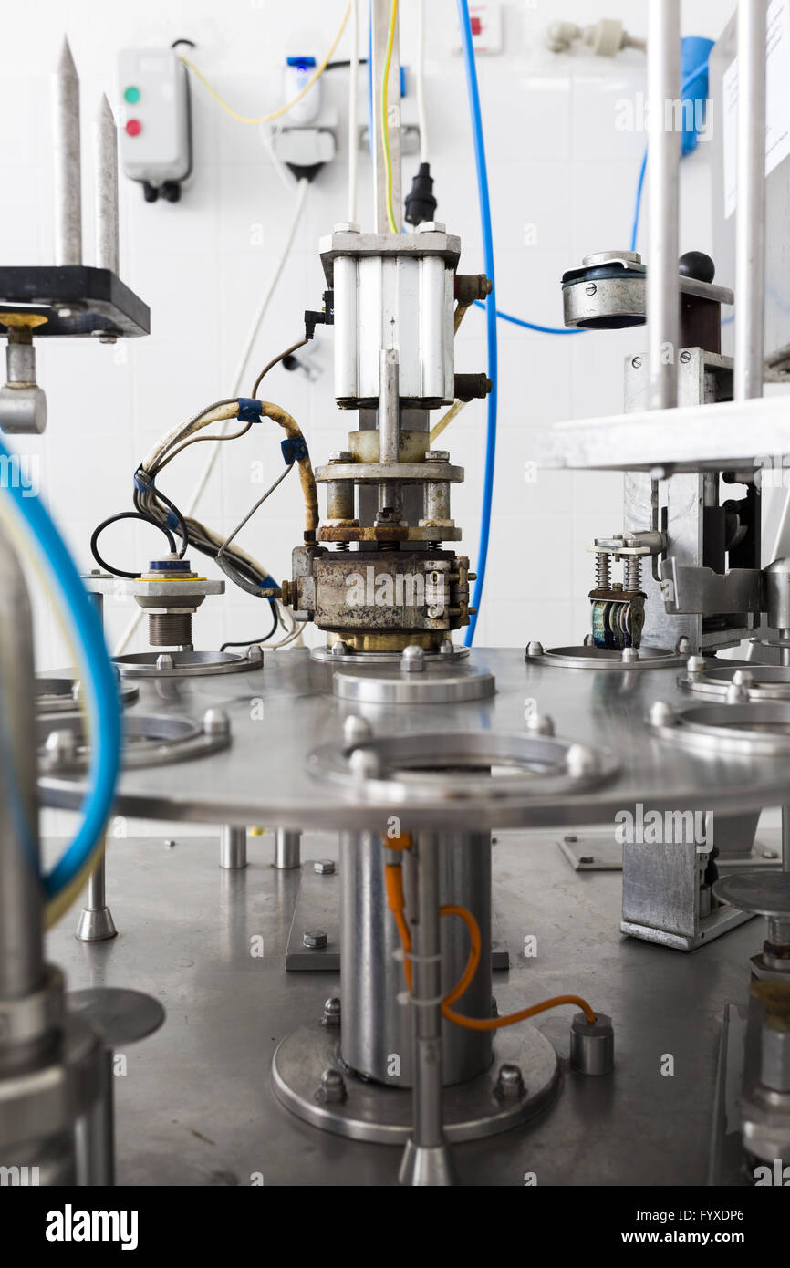 Creamery machine production device Stock Photo - Alamy