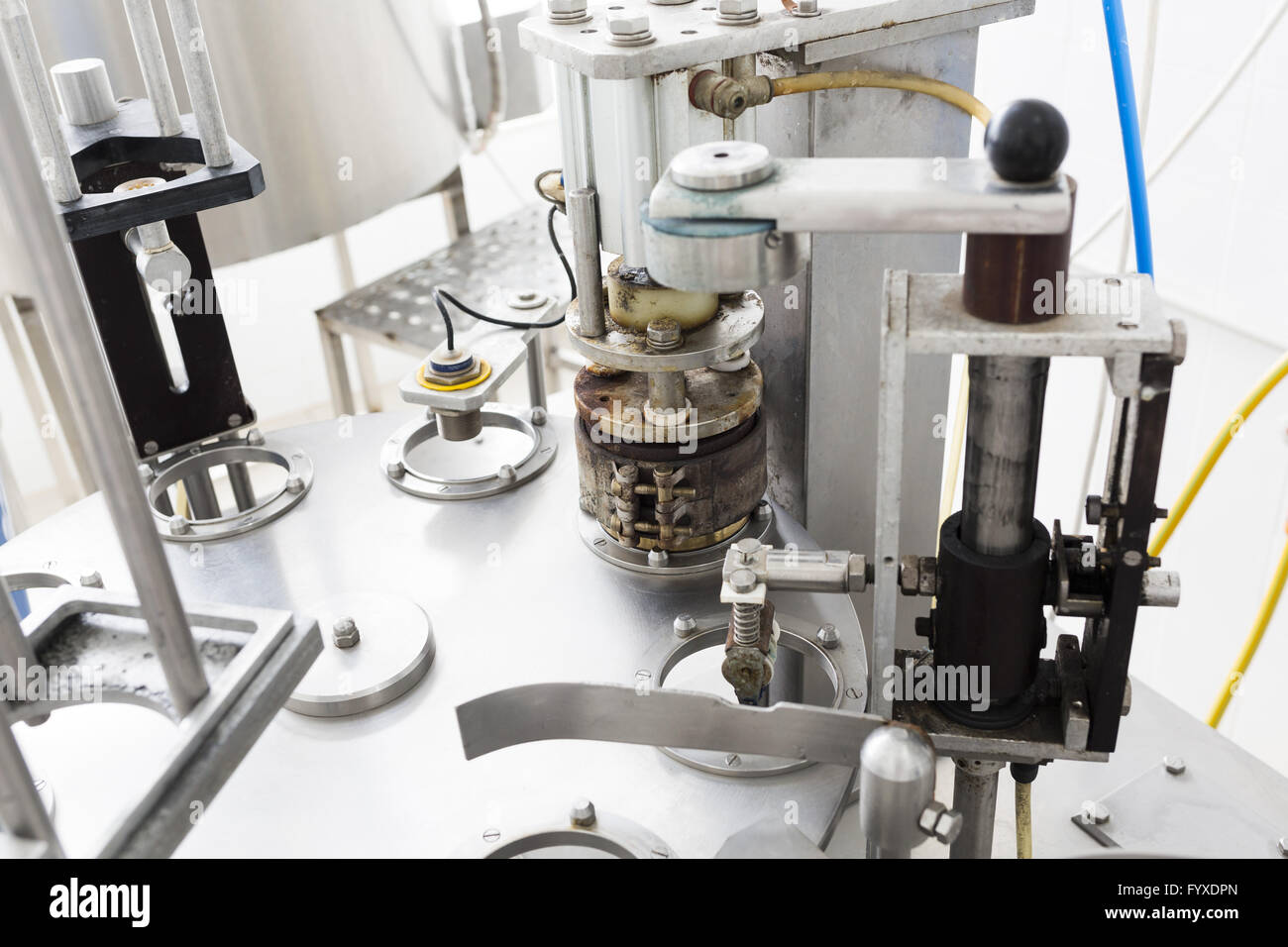 Creamery machine production device Stock Photo - Alamy