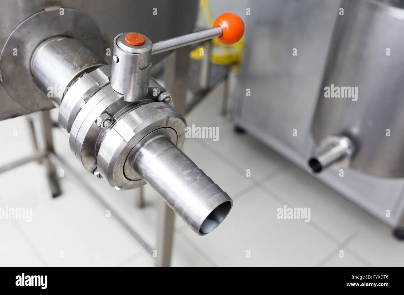 Creamery machine production device Stock Photo - Alamy