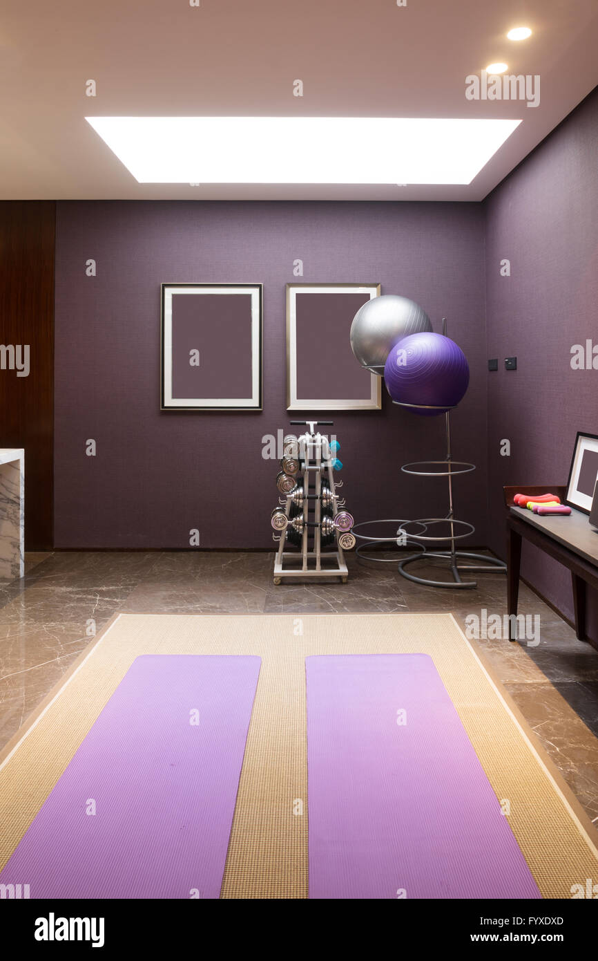 interior of modern exercise room Stock Photo - Alamy