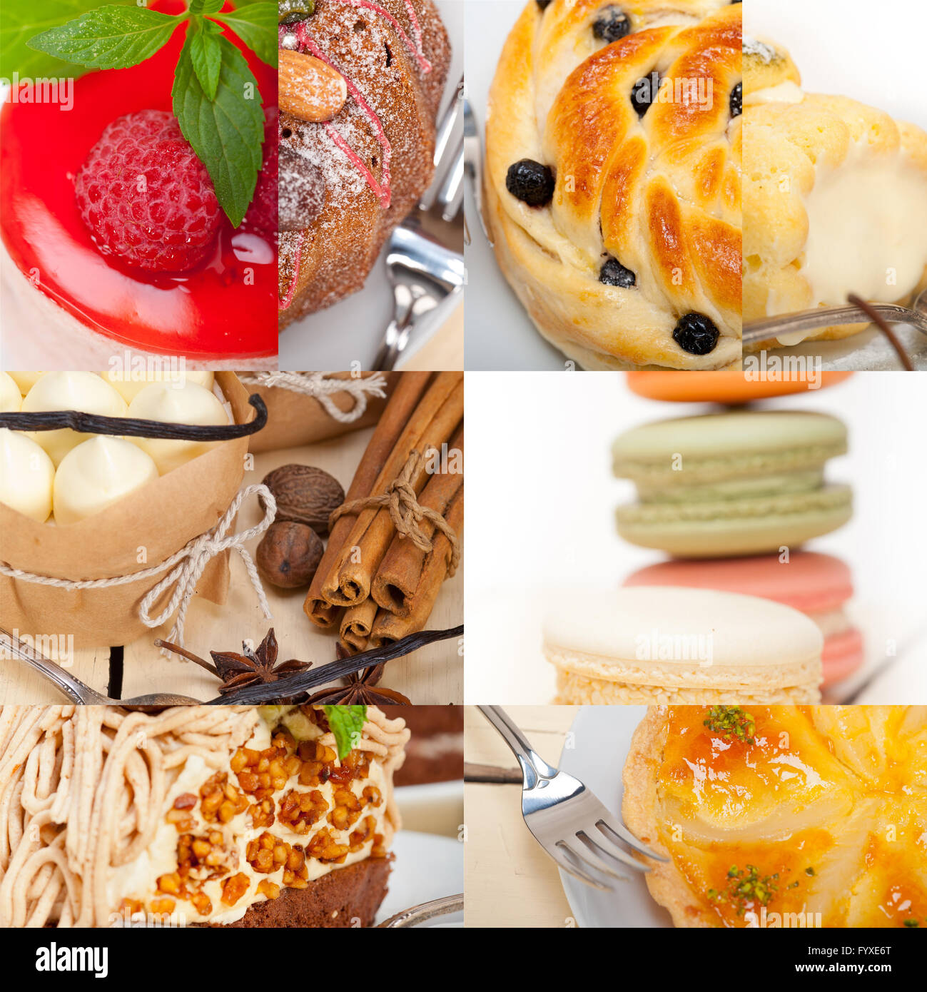 Dessert collage hi-res stock photography and images - Alamy