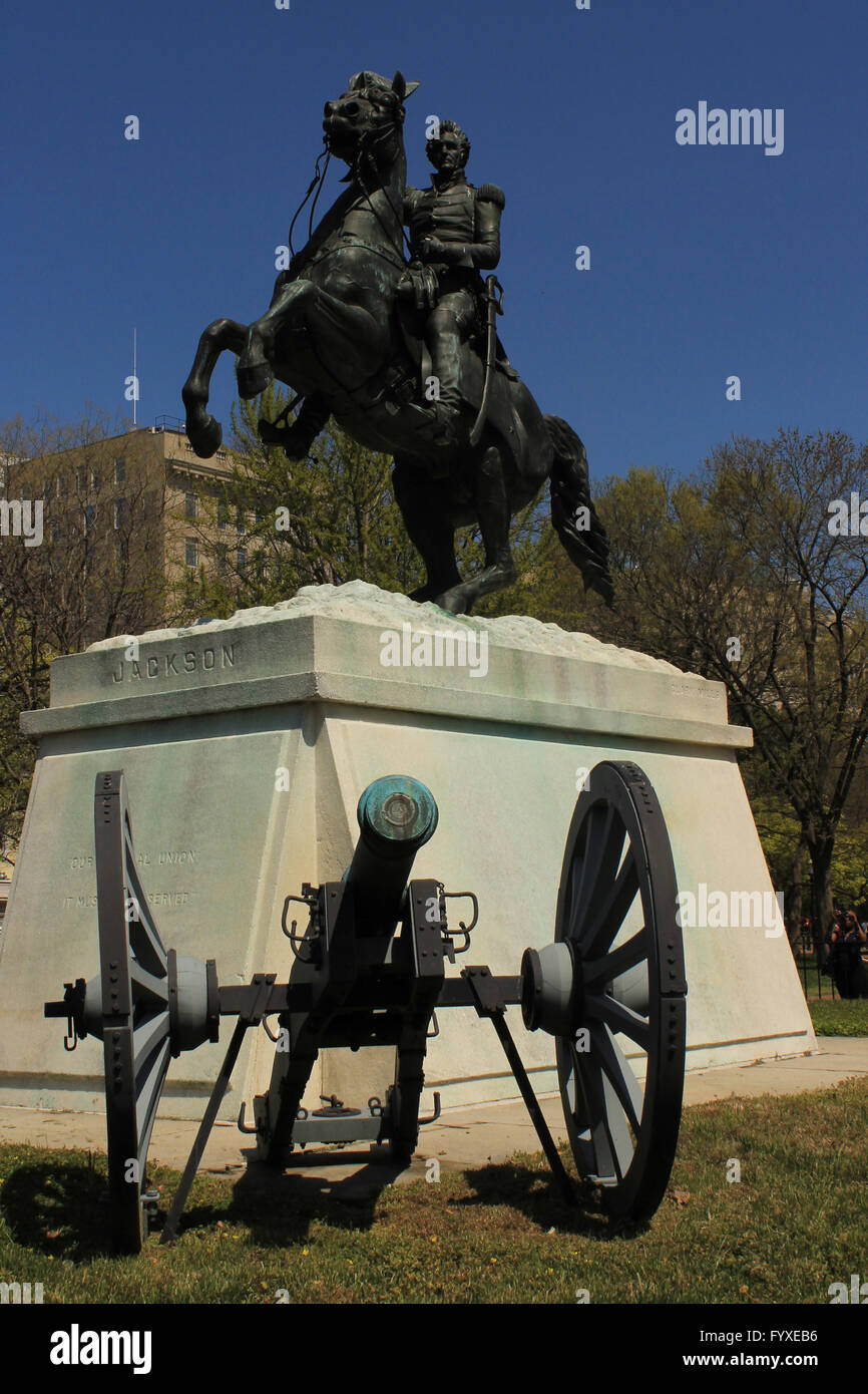 statue of andrew jackson washington dc brian mcguire Stock Photo - Alamy