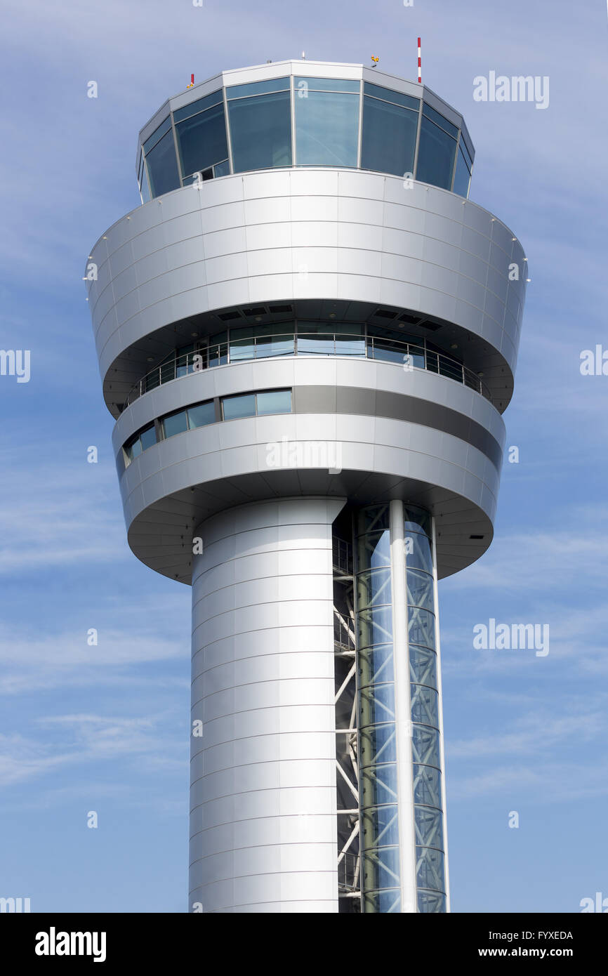 Airport communication tower Stock Photo - Alamy