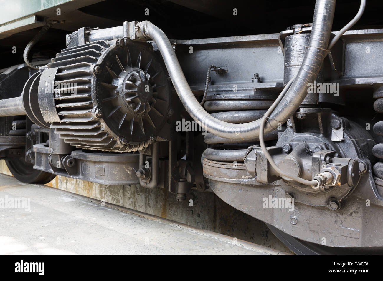 Railroad passenger car wheels hi-res stock photography and images - Alamy