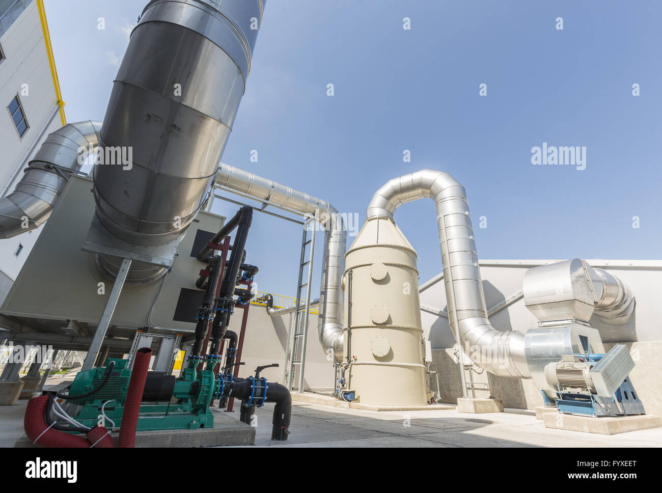 Waste plant pipes Stock Photo - Alamy