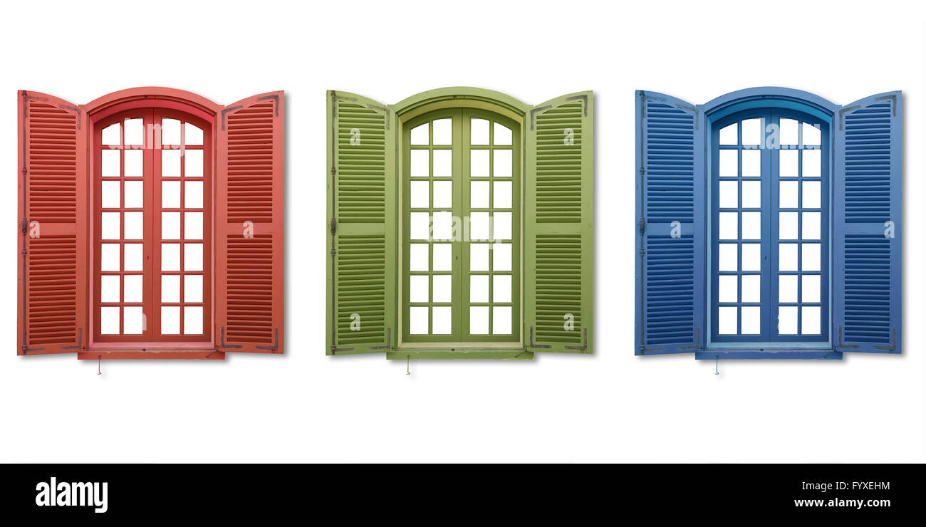 red green blue windows Stock Photo - Alamy