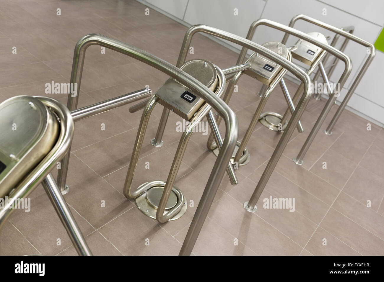 Subway exit gates Stock Photo - Alamy