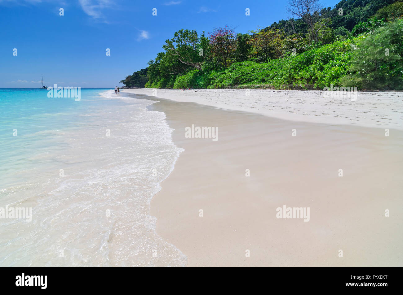 Beautiful beach ,blue sky in summer Stock Photo - Alamy