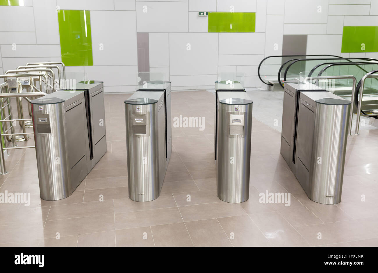 Subway ticket gates Stock Photo - Alamy