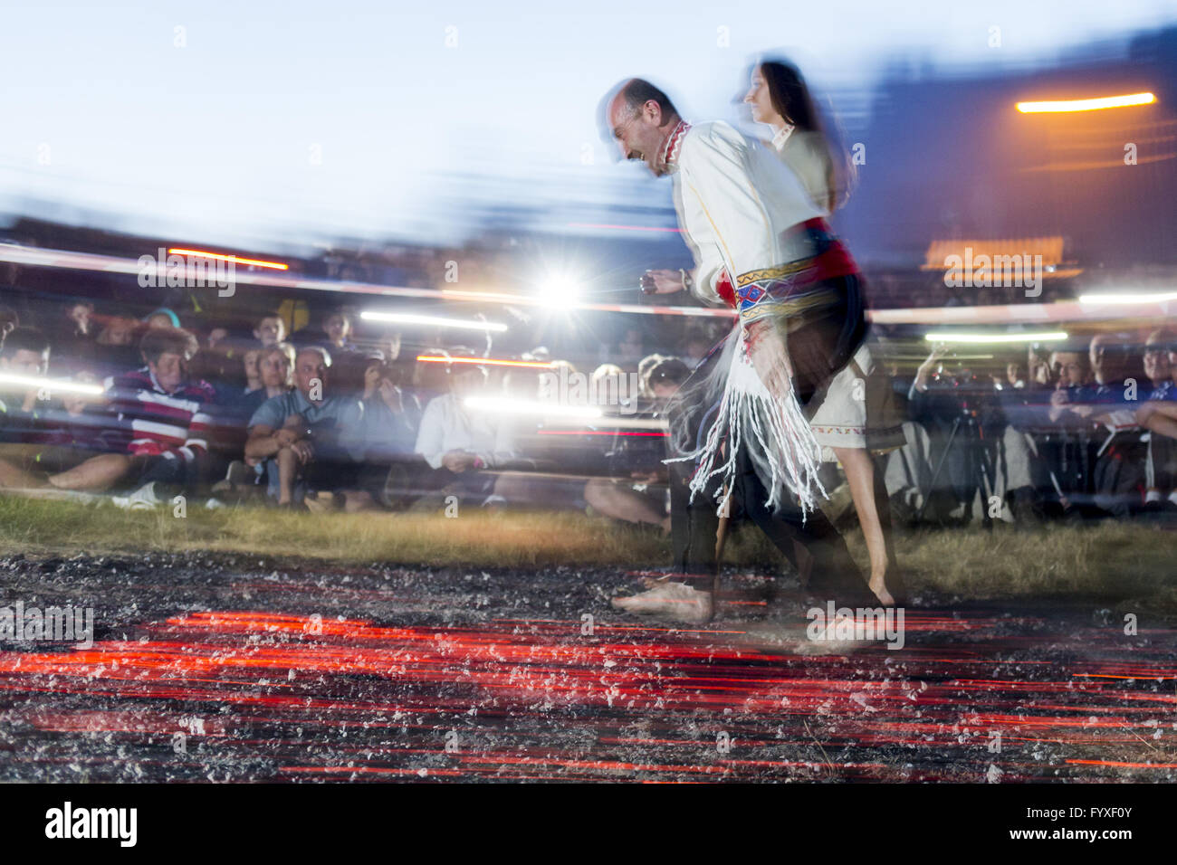 Nestinari walking on fire Stock Photo - Alamy