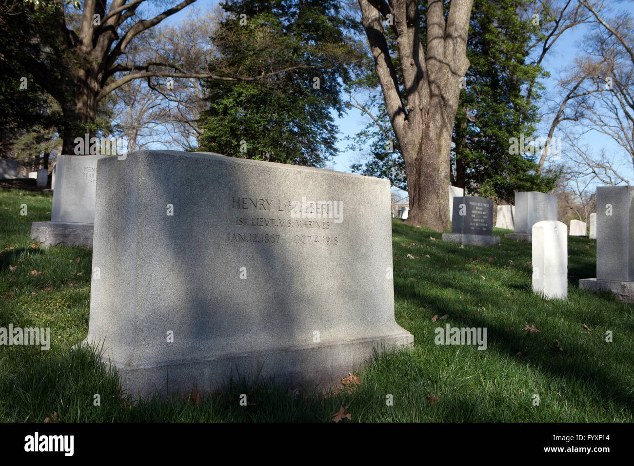 Grave of Henry Lewis Hulbert, United States Marine, Arlington Cemetery ...