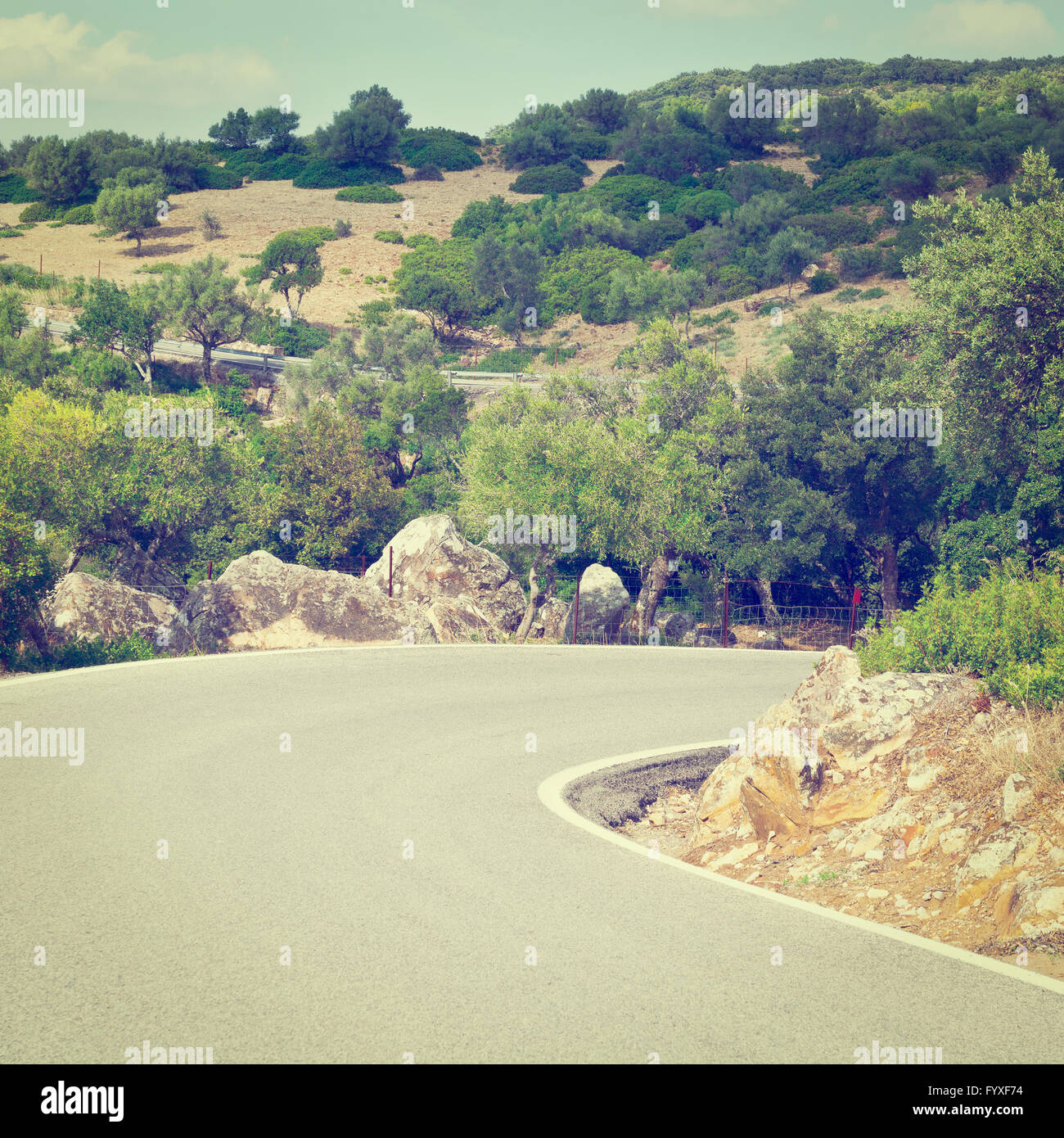 Green spanish road sign hi-res stock photography and images - Alamy