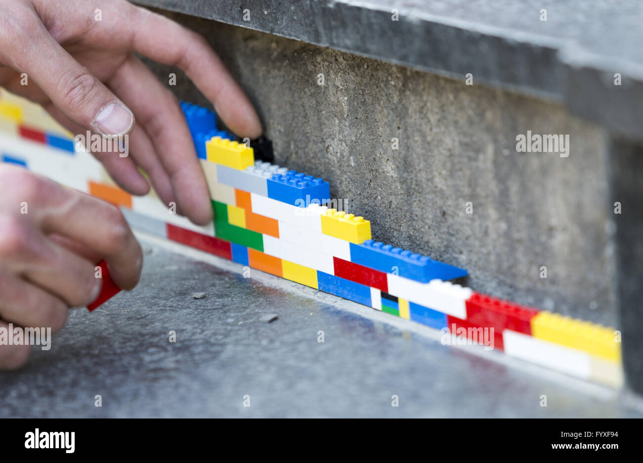 Lego blocks art work Stock Photo - Alamy