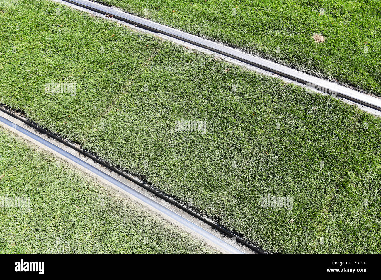 Grass on tram tracks hi-res stock photography and images - Alamy