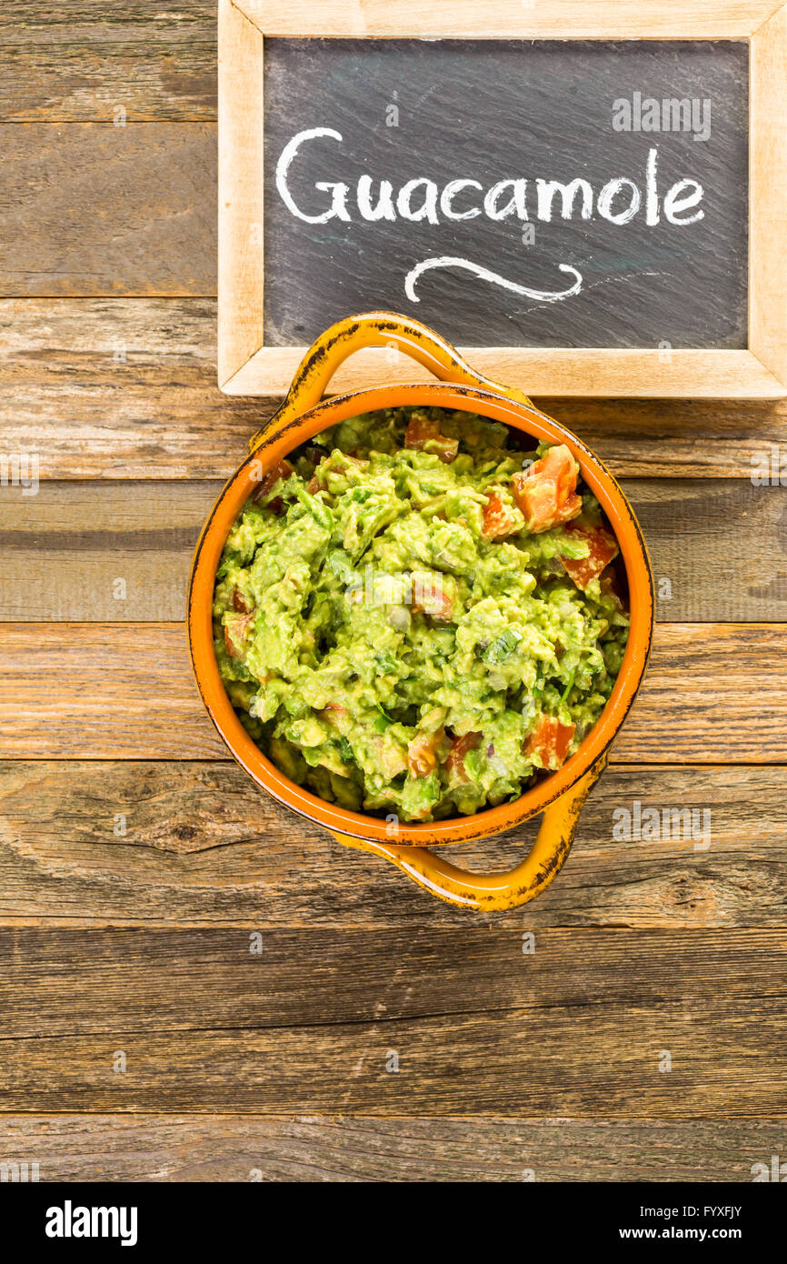 Fresh homemade quacamole in the bowl Stock Photo - Alamy