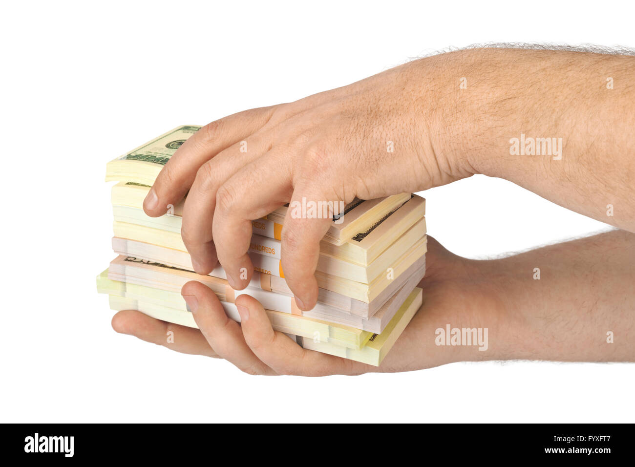 Hand with money Stock Photo - Alamy