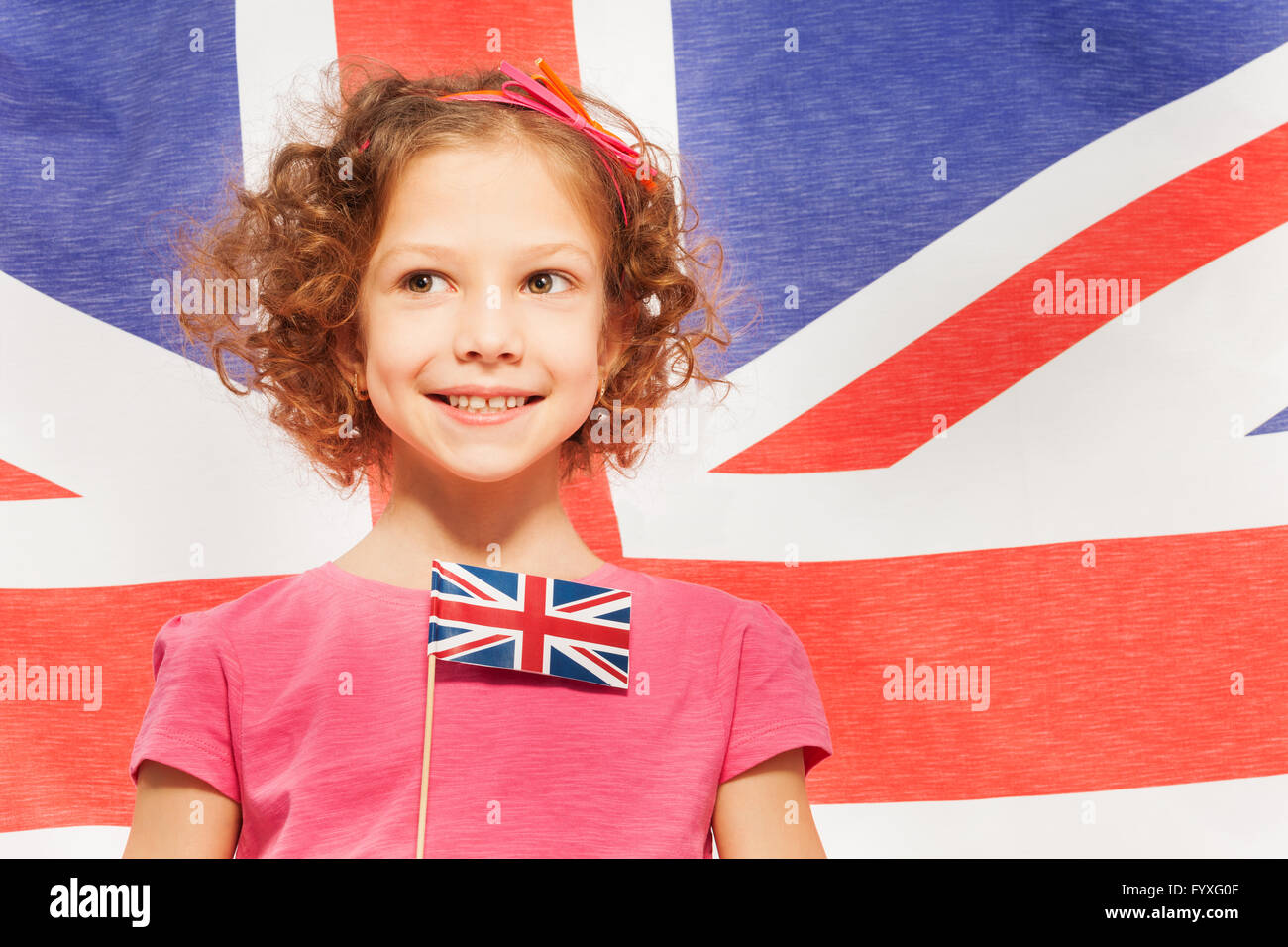 Child flag school england hi-res stock photography and images - Alamy