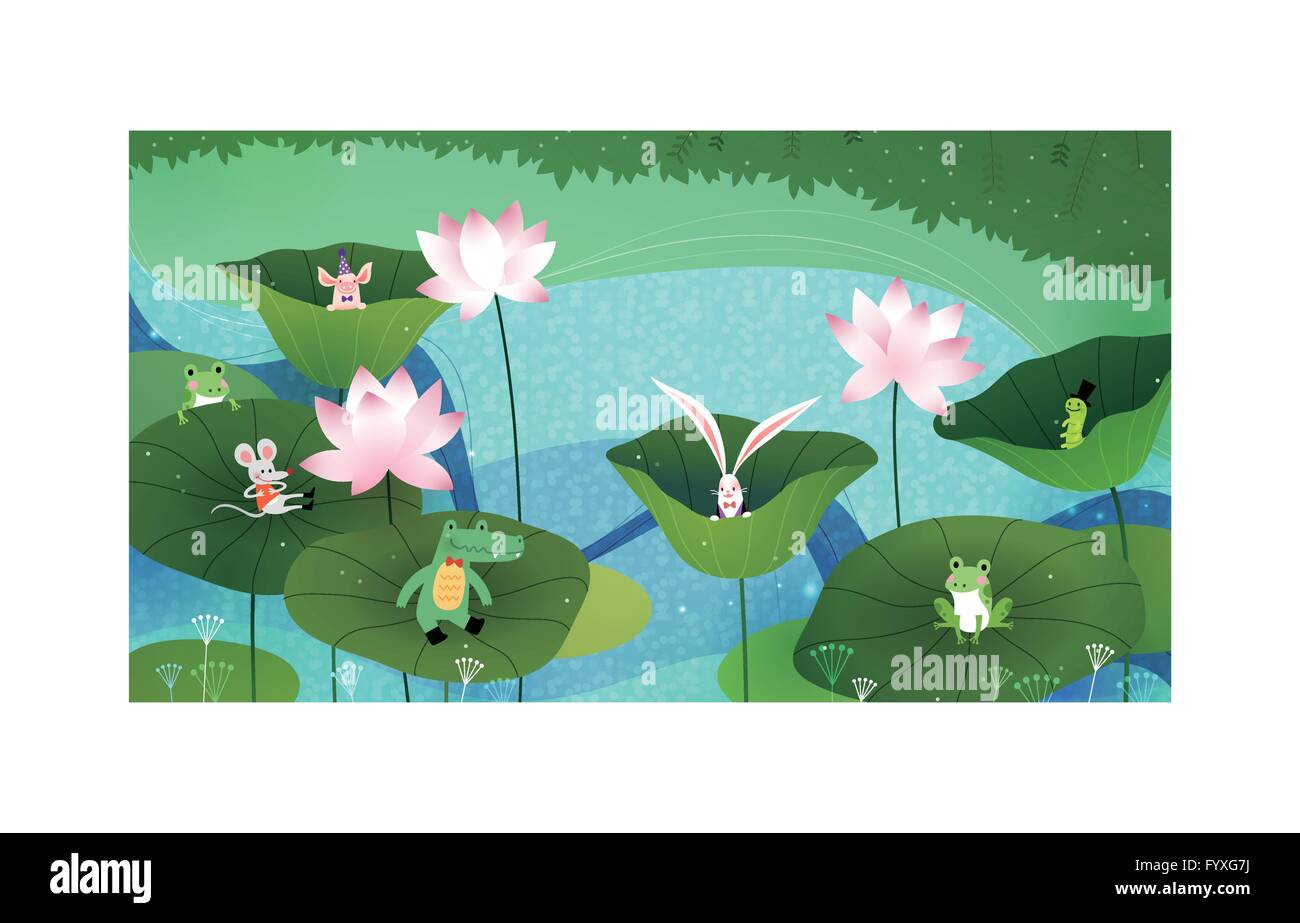 Frog world Stock Vector Images - Alamy