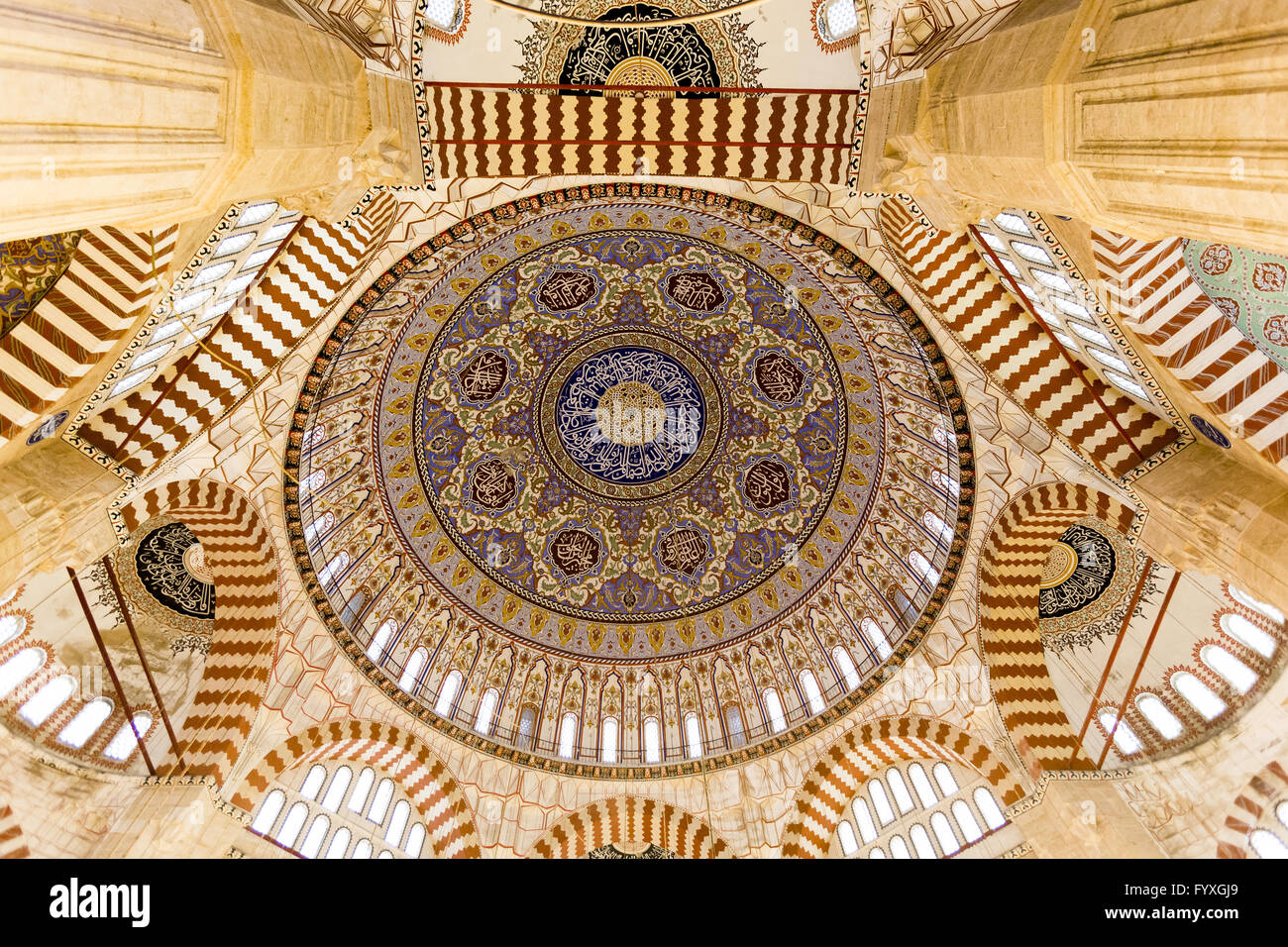 Selimiye Mosque dome interior Stock Photo - Alamy