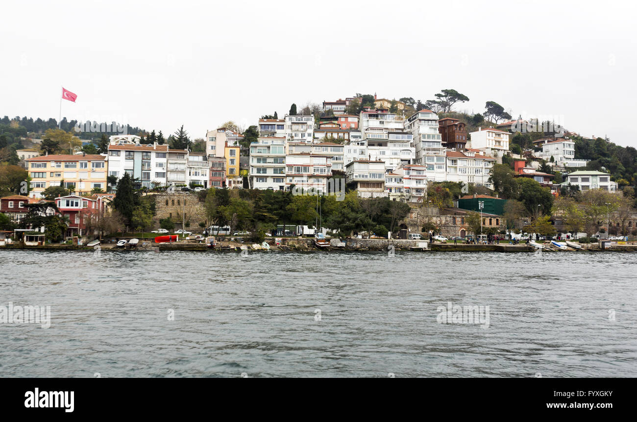 Bosphorus houses buildings Stock Photo - Alamy