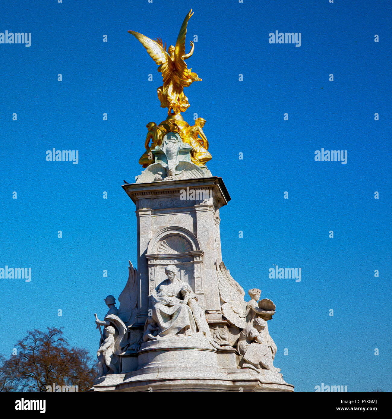england historic marble and statue in old city of london Stock Photo ...